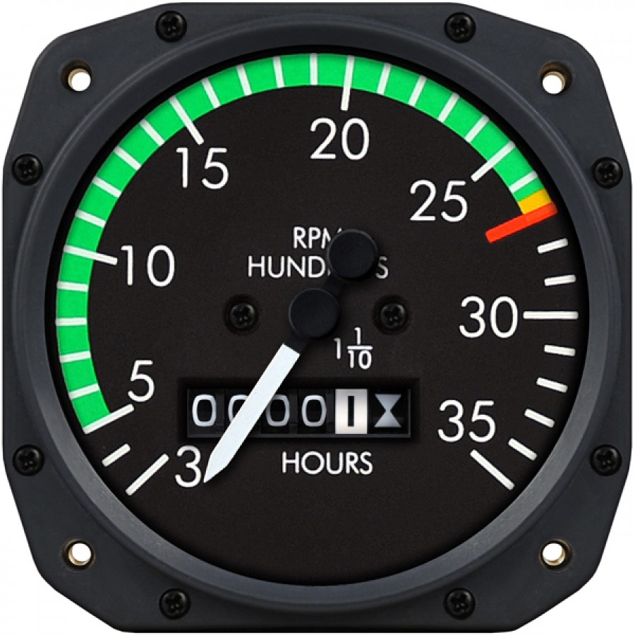 3 1/8 inch Piper Mechanical Tachometer from Superior Labs ...