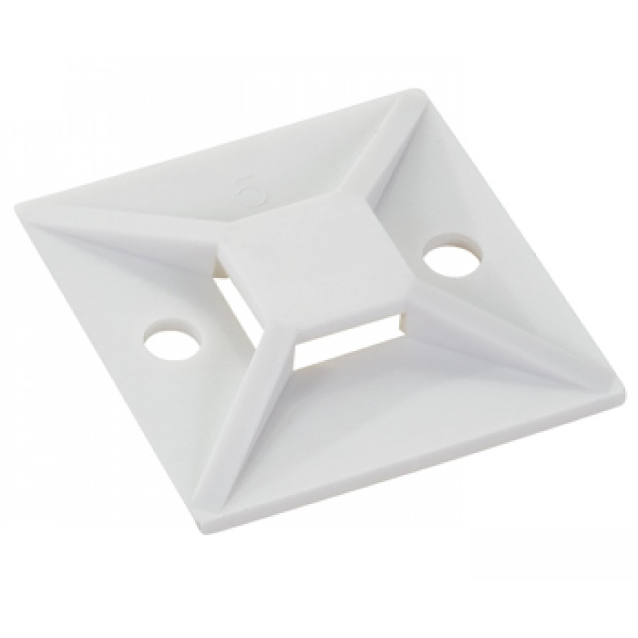 AAP | CABLE TIE MOUNT/Adhesive bases. White, .18 max tie ...