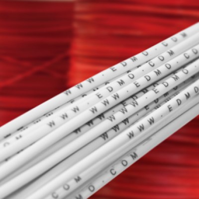 EDMO Stock #:22TE2T14 wire that has been laser marked. (M27500-22TE2T14