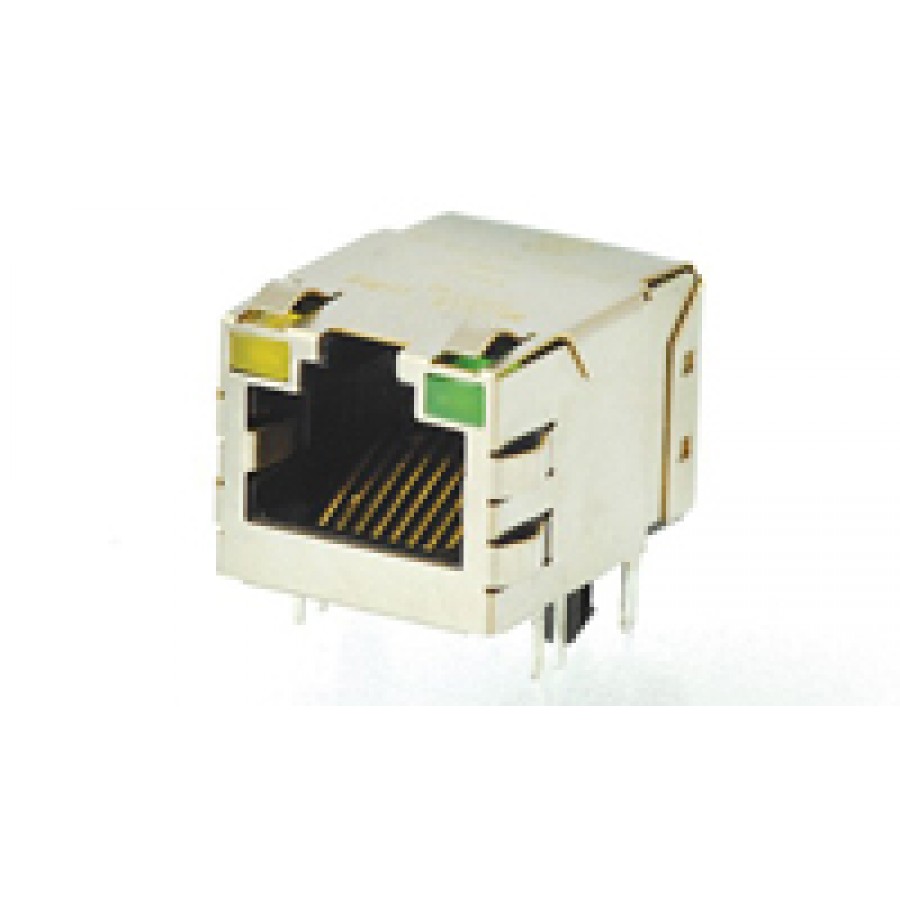 MODULAR CONNECTOR/Integrated magnetic's, 8 position, shielded,