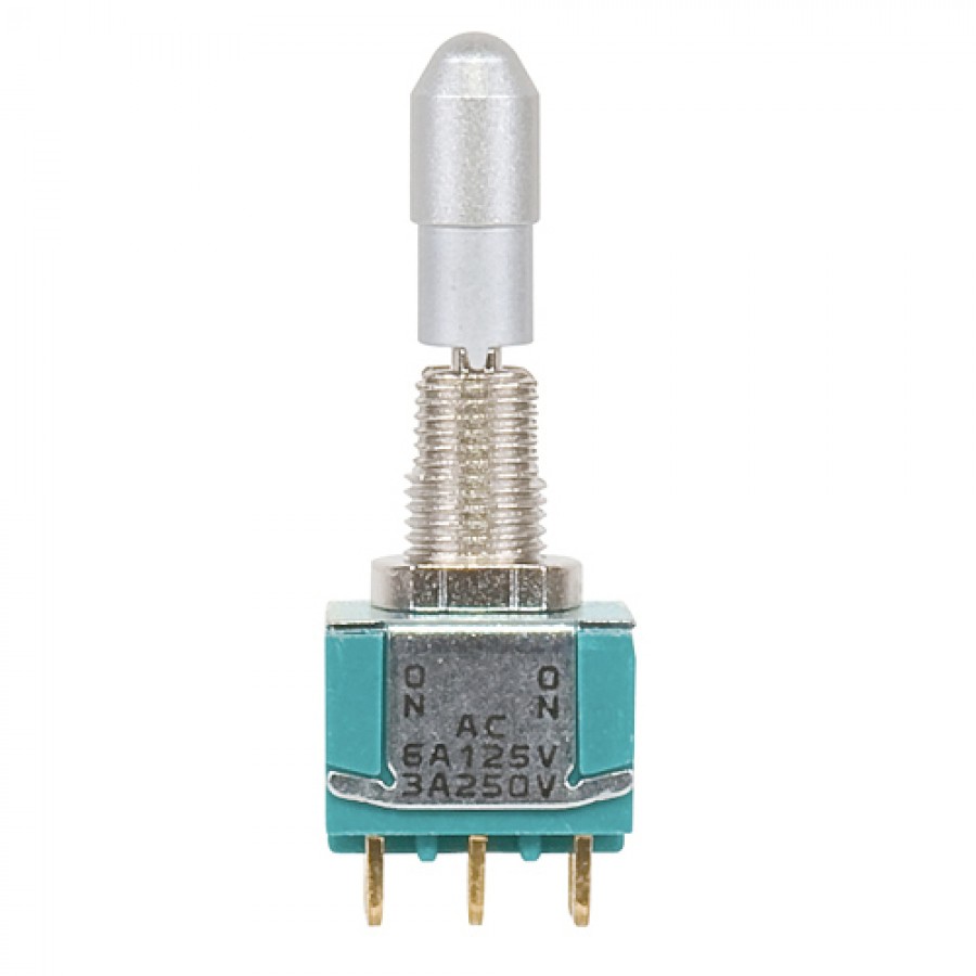 TOGGLE SWITCH/4 pole double throw (4PDT), hole mount, green,