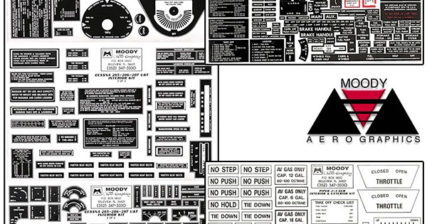 Interior Placard Kit Piper, PA28 Arrow Series, from Moody ...