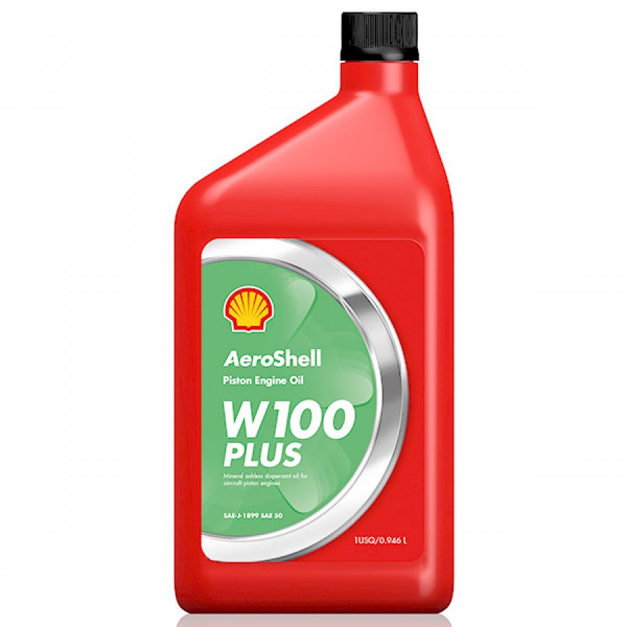 Aeroshell W100 Plus Engine Oil, SAE 50, Qt, from AeroShell,