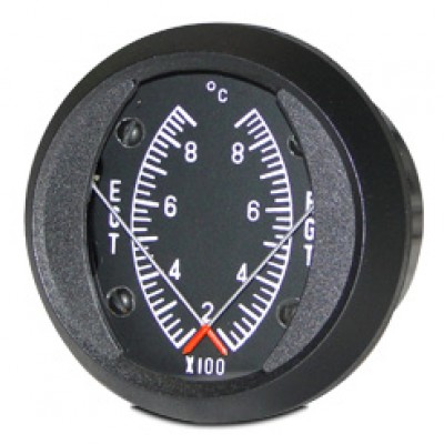 Swift Gauge 2 Inch Round Dual EGT/EGT Gauge 200-9000C | American ...